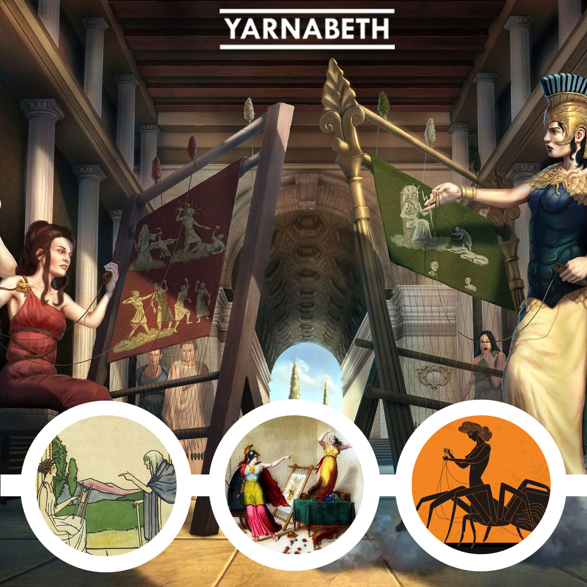 Hilos de la historia: La leyenda de Aracne y Atenea